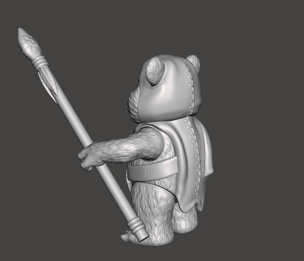 STL File 3D Ewoks Wickett 3D Print Model 3D OBJ 3D Series 2 3D model 3D ...