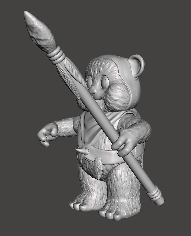 STL File 3D Ewoks Wickett 3D Print Model 3D OBJ 3D Series 2 3D model 3D ...