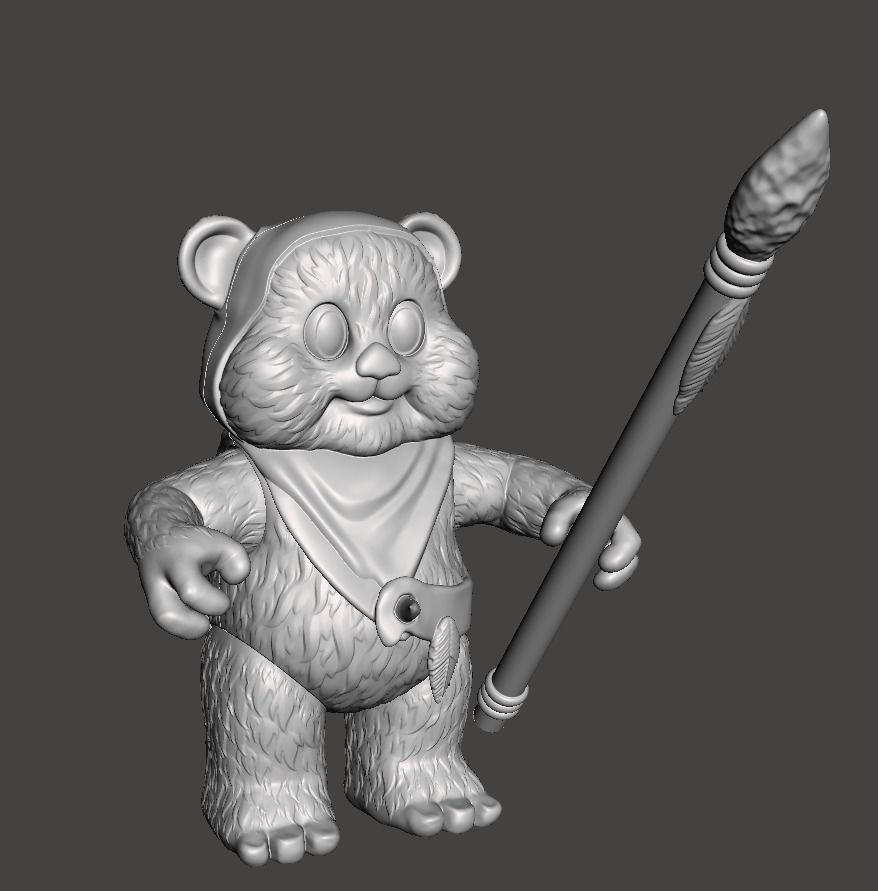 STL File 3D Ewoks Wickett 3D Print Model 3D OBJ 3D Series 2 3D model 3D ...