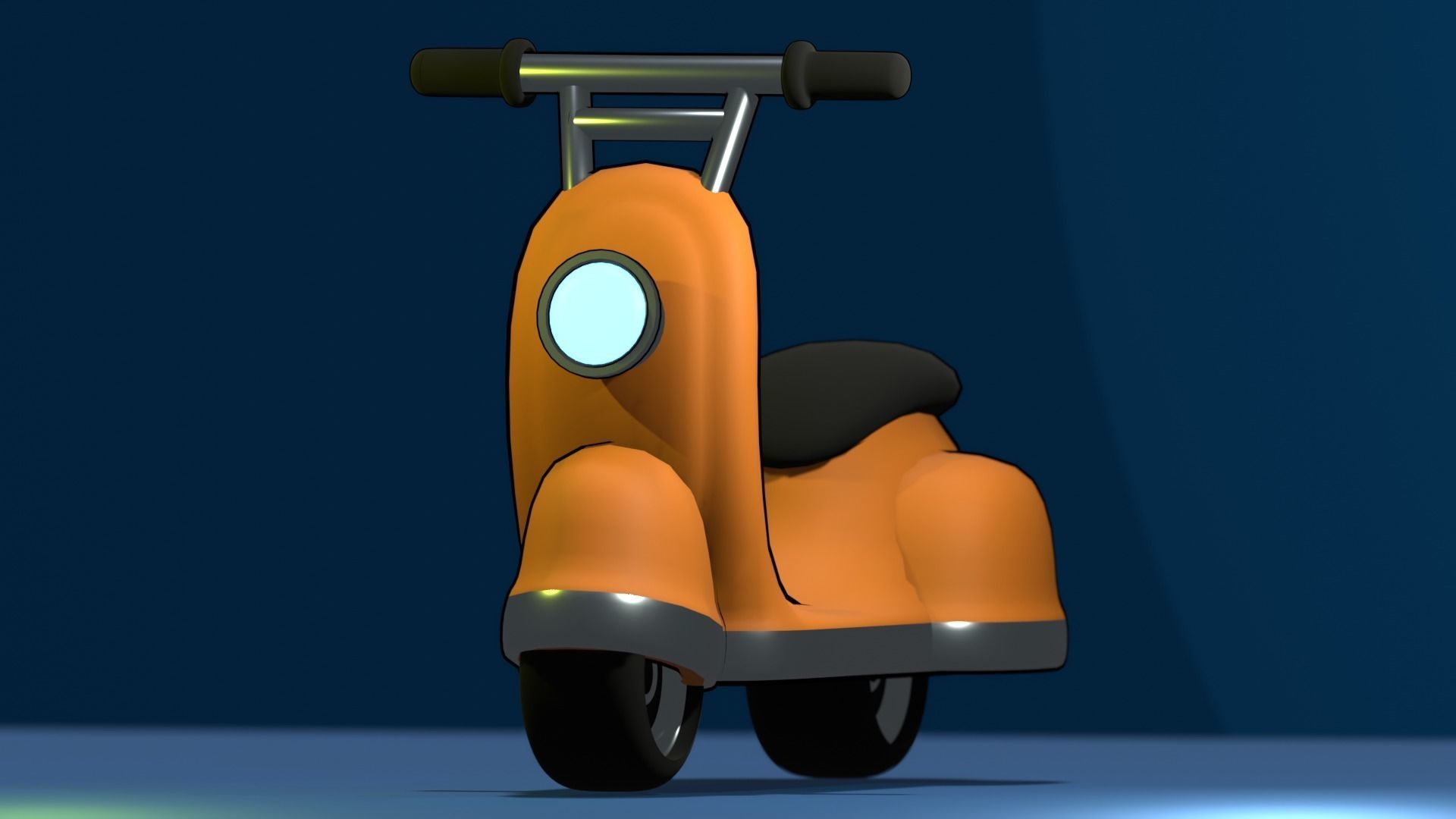 3D model Stylised Moped Vehicle VR / AR / low-poly | CGTrader