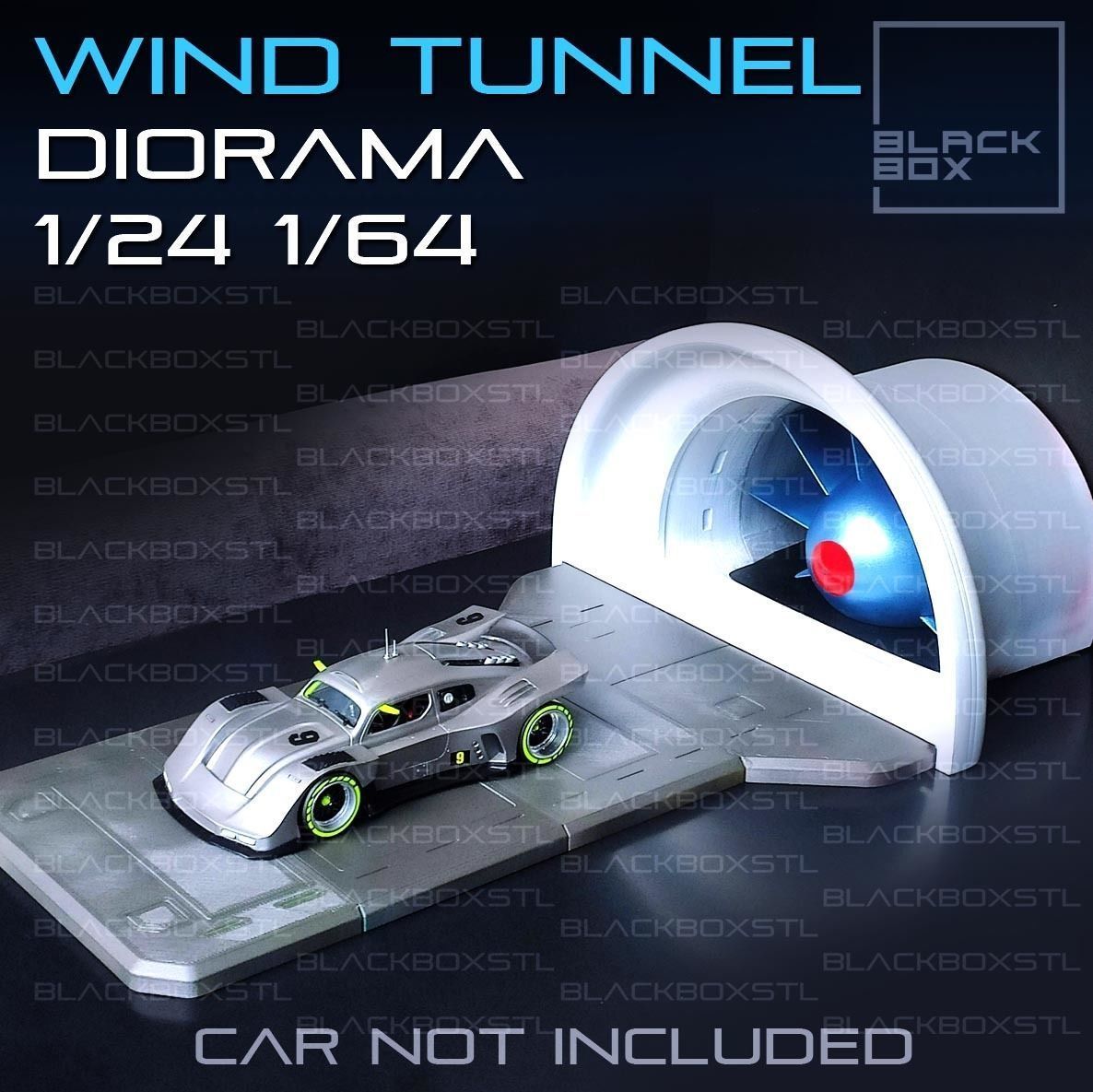 Wind Tunnel Diorama 1-24 and 1-64th scale 3D print model 3D model 3D ...