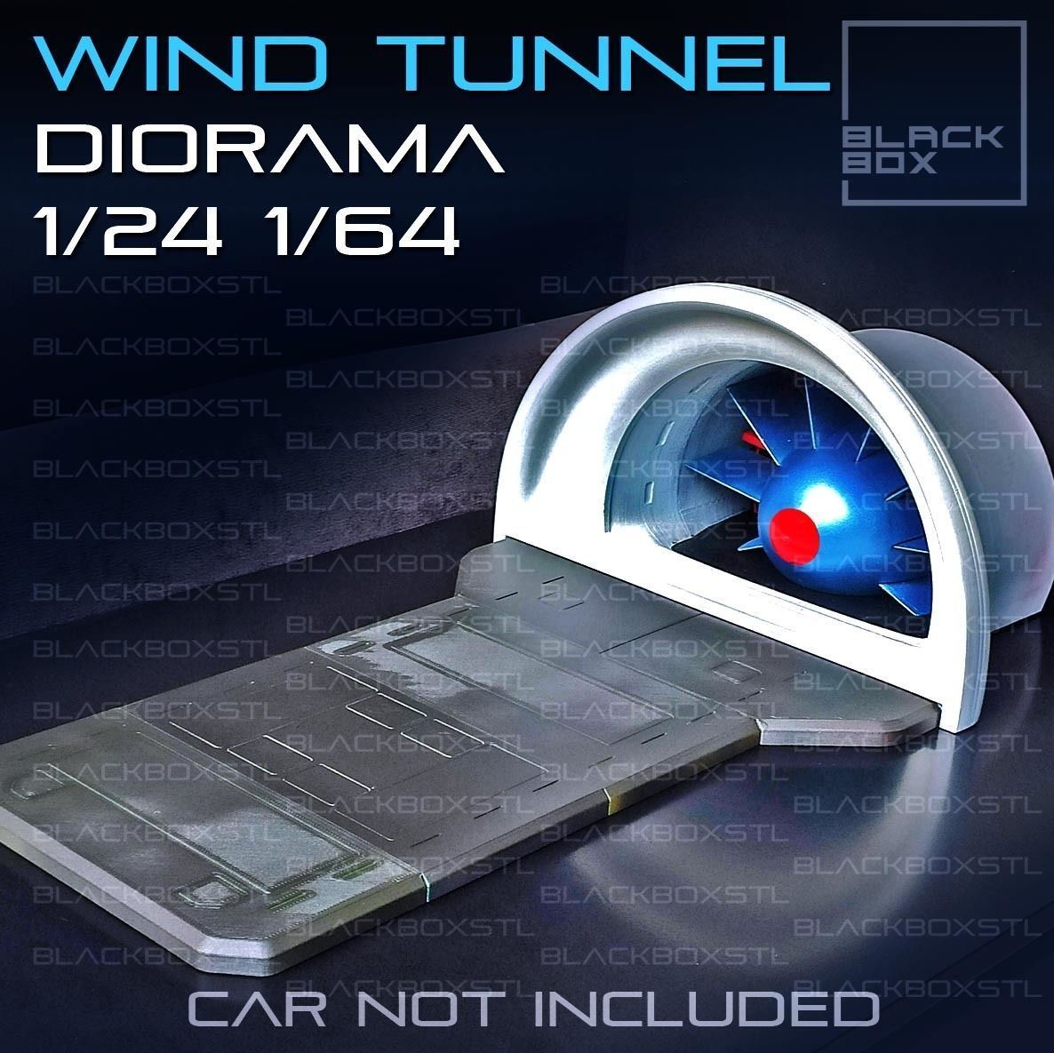 Wind Tunnel Diorama 1-24 and 1-64th scale 3D print model 3D model 3D ...