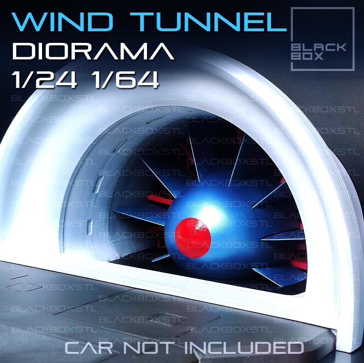 Wind Tunnel Diorama 1-24 and 1-64th scale 3D print model 3D model 3D ...