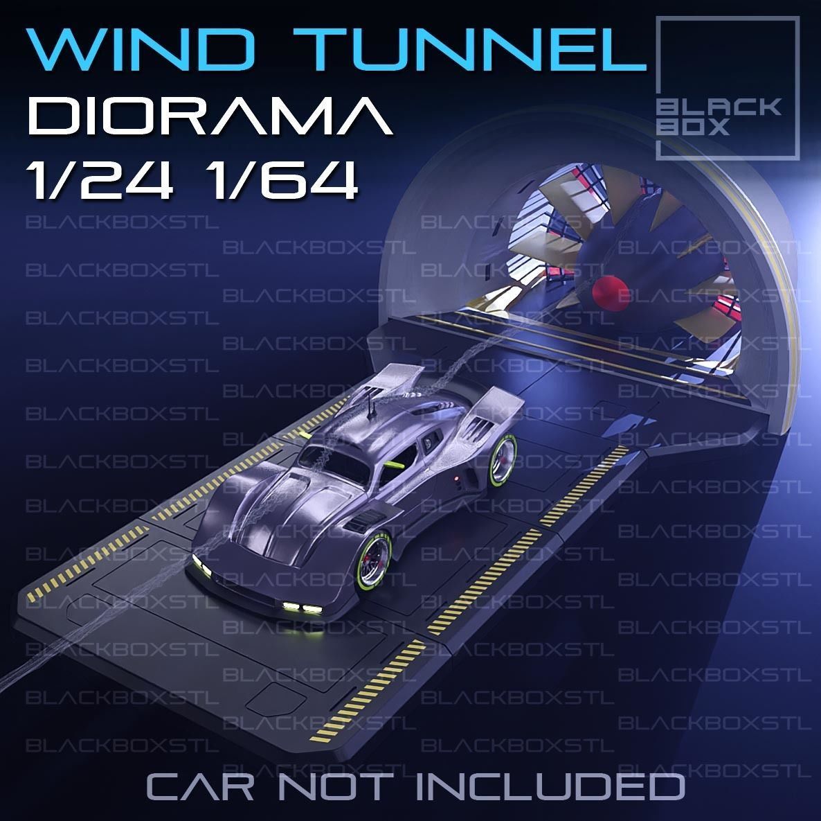 Wind Tunnel Diorama 1-24 and 1-64th scale 3D print model 3D model 3D ...