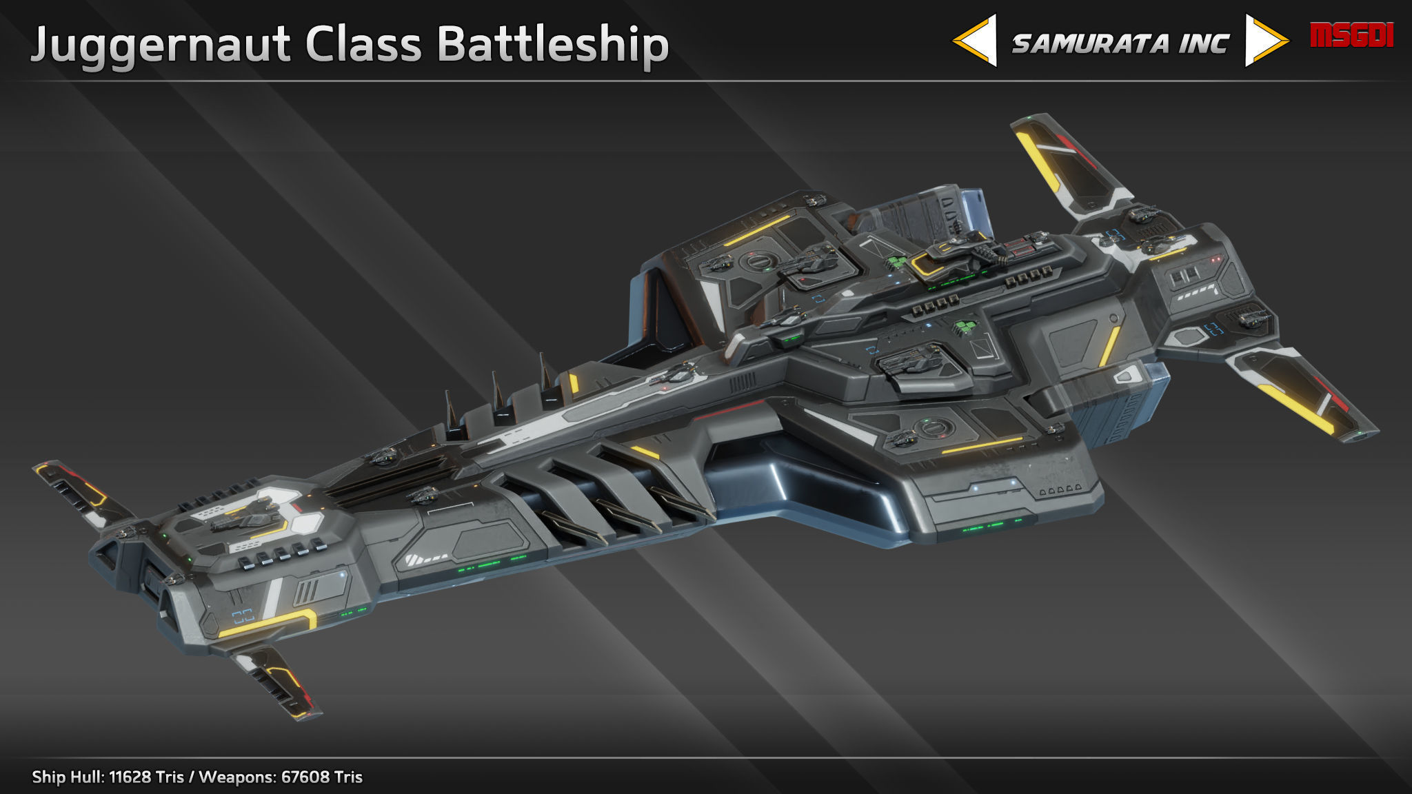 3D model Spaceship Juggernaut Class Battleship VR / AR / low-poly ...