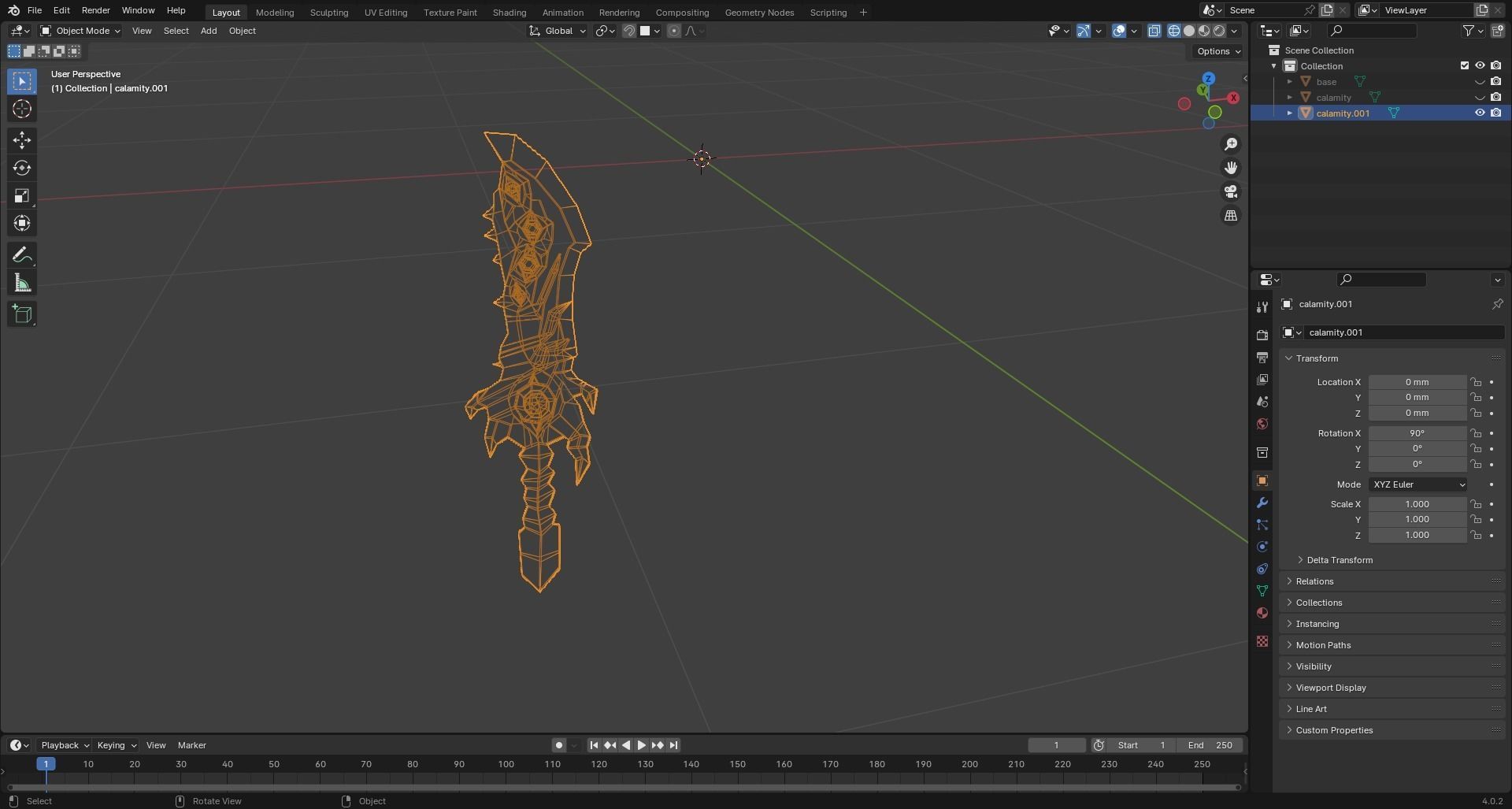 Calamity sword 3D model 3D printable | CGTrader