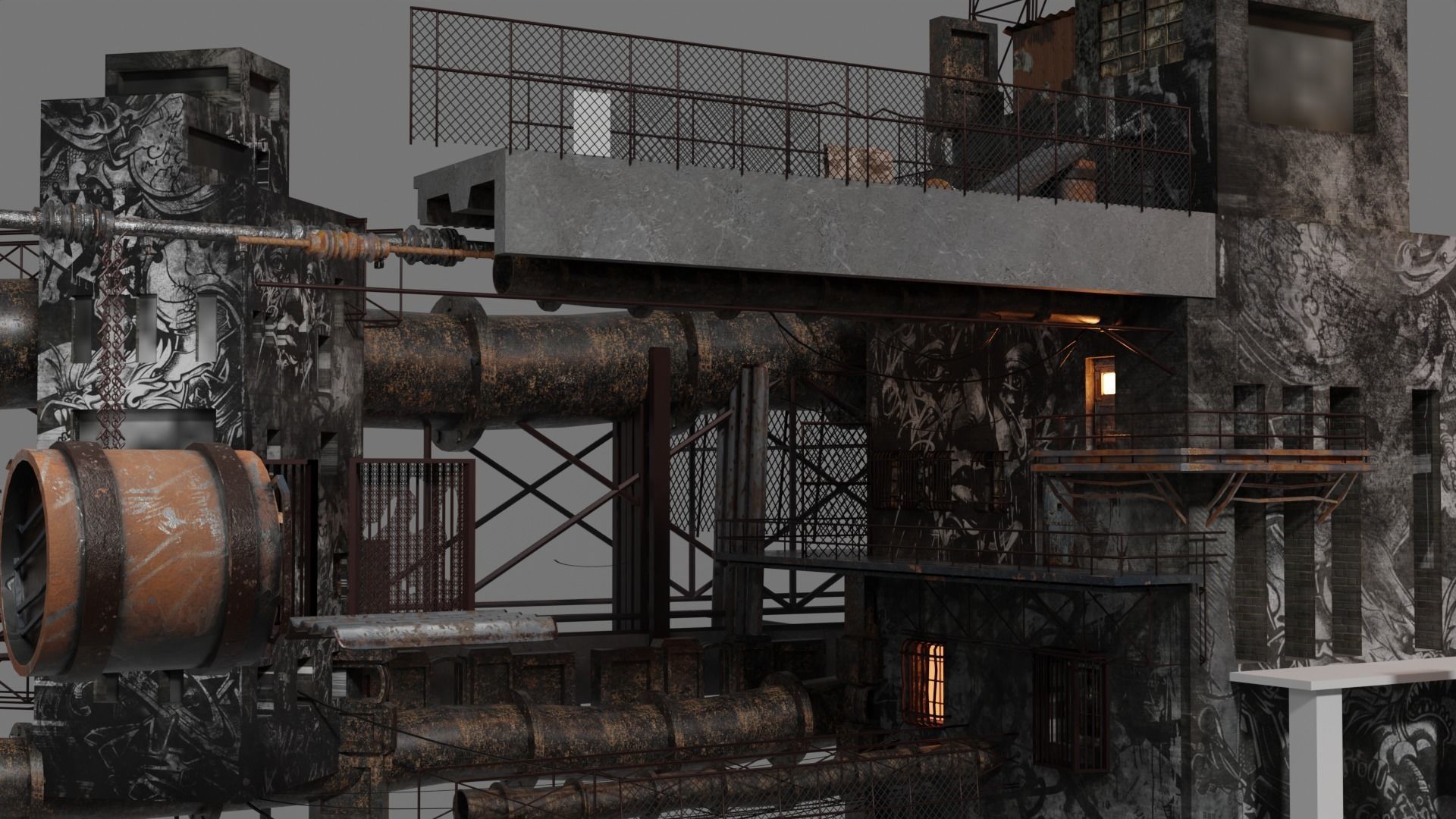 3D model Poor City - 3D Concept Art Scene VR / AR / low-poly | CGTrader