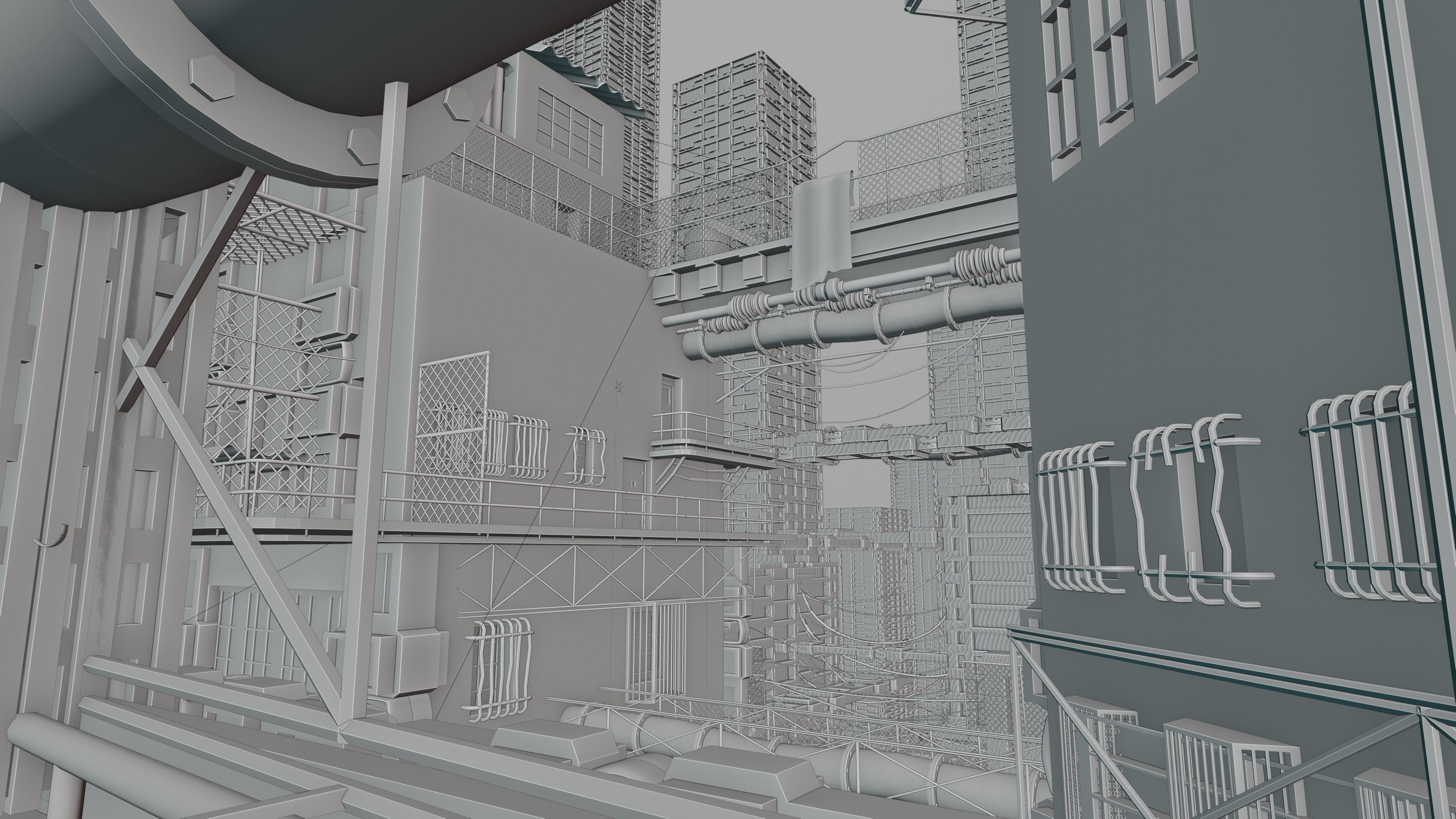3D model Poor City - 3D Concept Art Scene VR / AR / low-poly | CGTrader