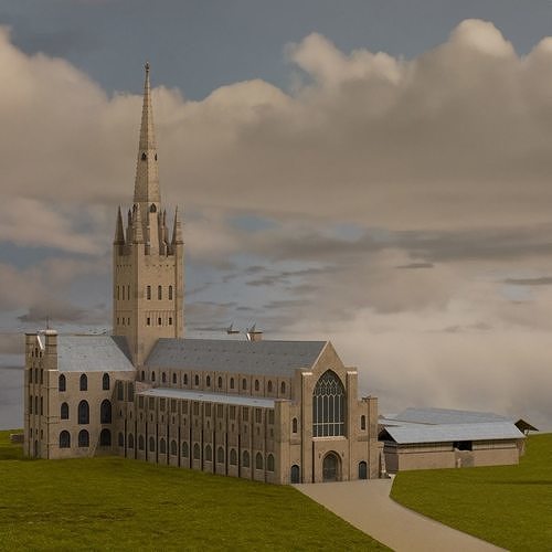 3D model Norwich Cathedral VR / AR / low-poly | CGTrader