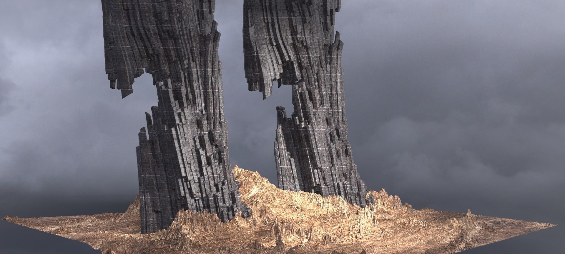 Desert Arrakis spice Monoliths 3D model | CGTrader