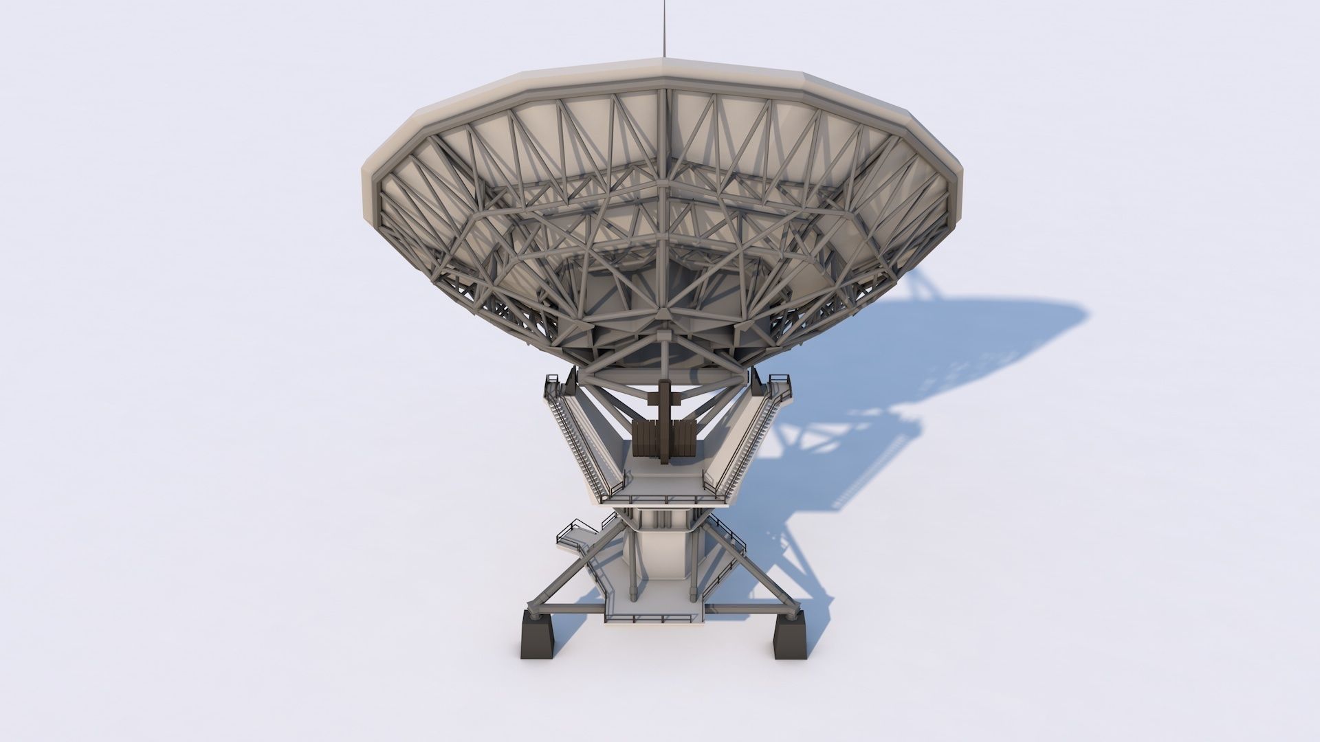 3D model Poly Satellite Dish Telescope VR / AR / low-poly | CGTrader