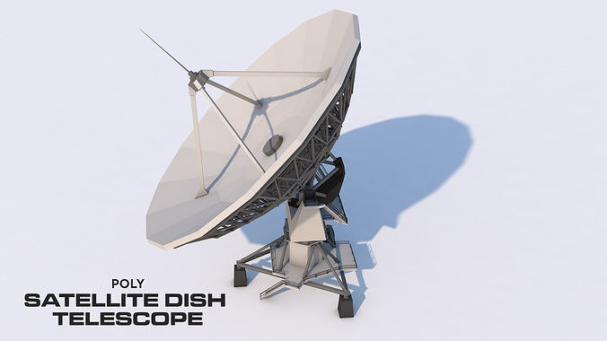 3D model Poly Satellite Dish Telescope VR / AR / low-poly | CGTrader