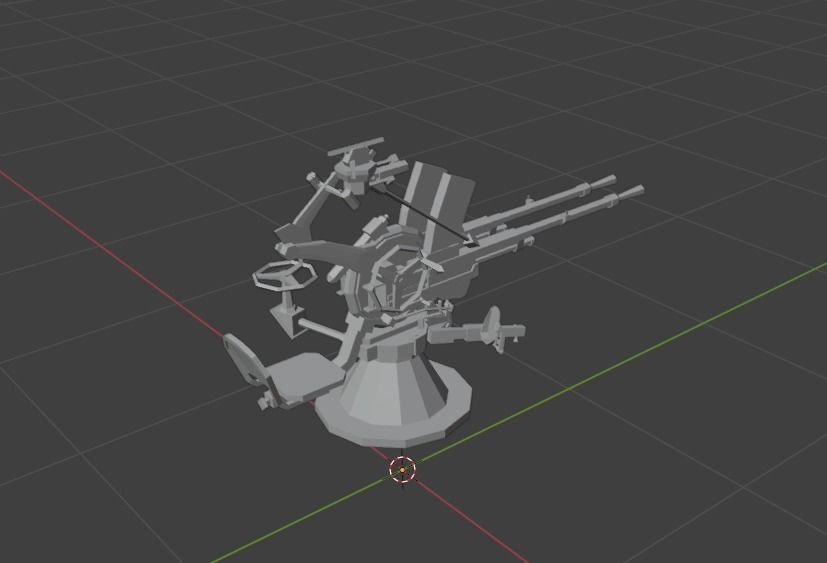 Japanese WW2 AA Gun 3D model | CGTrader
