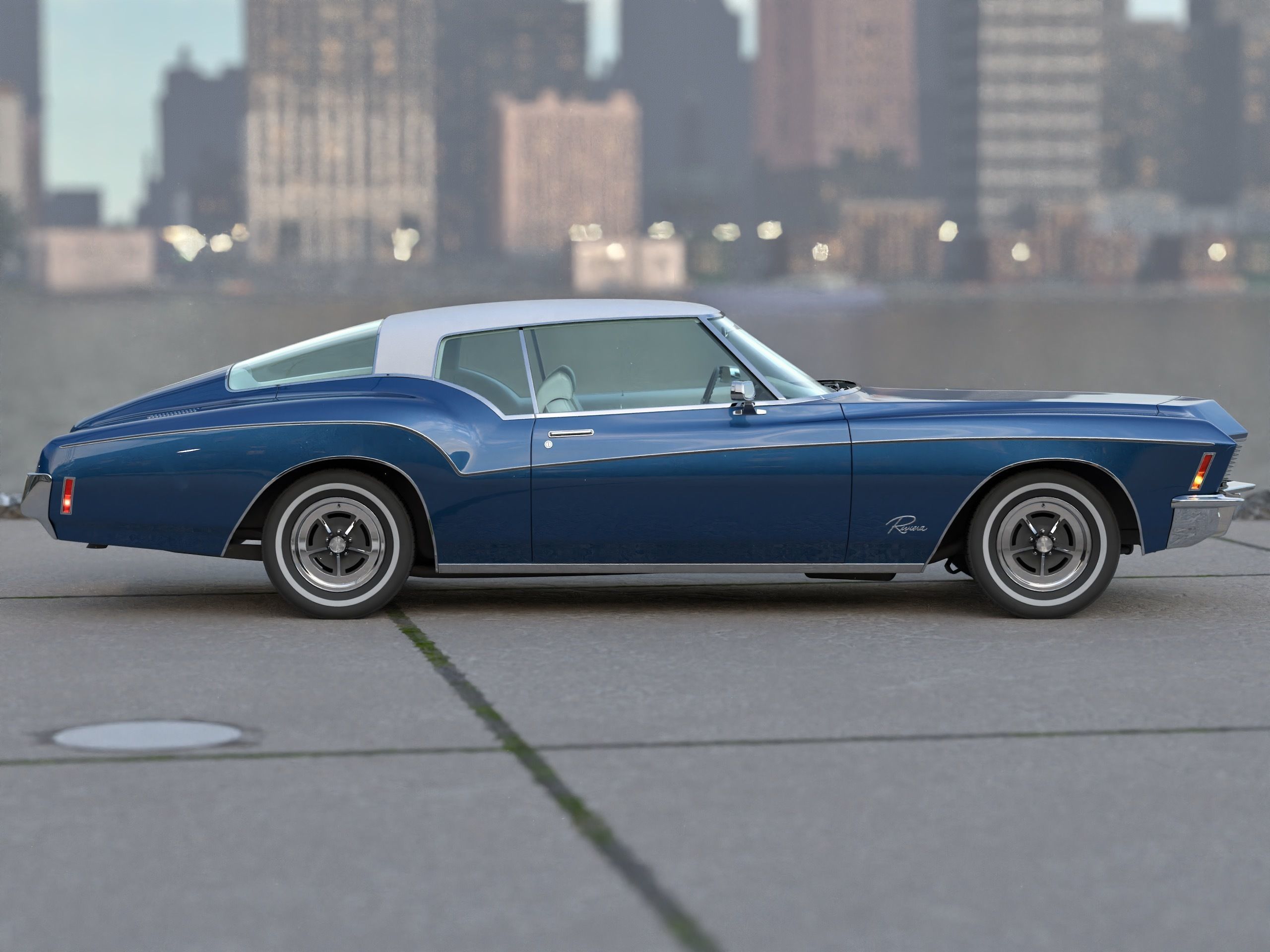 Buick Riviera 1971 3D model animated rigged | CGTrader