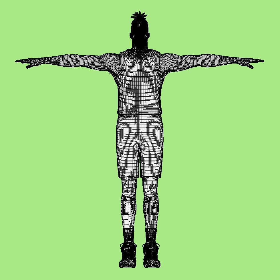 T-Pose rigged Dwight Howard Los Angeles Lakers 3D model animated rigged ...