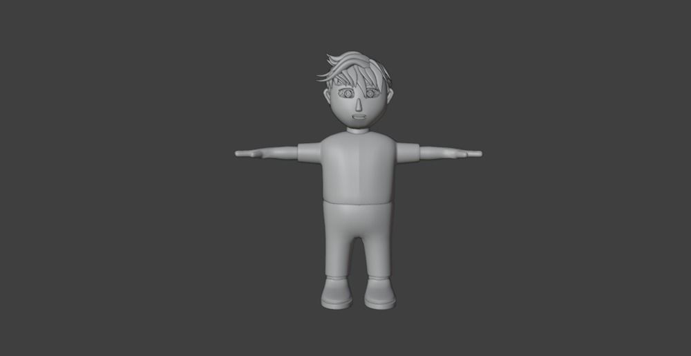 Solo Leveling Anime Chibi Character Sun Jin Woo T-Pose 3D model | CGTrader