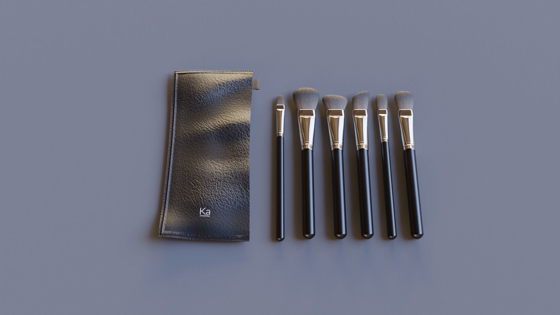 Makeup Brush Set free VR / AR / low-poly 3D model | CGTrader