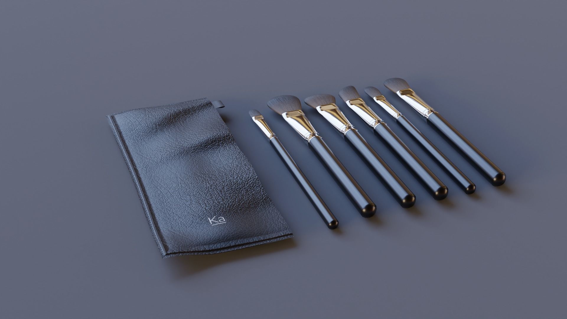 Makeup Brush Set free VR / AR / low-poly 3D model | CGTrader