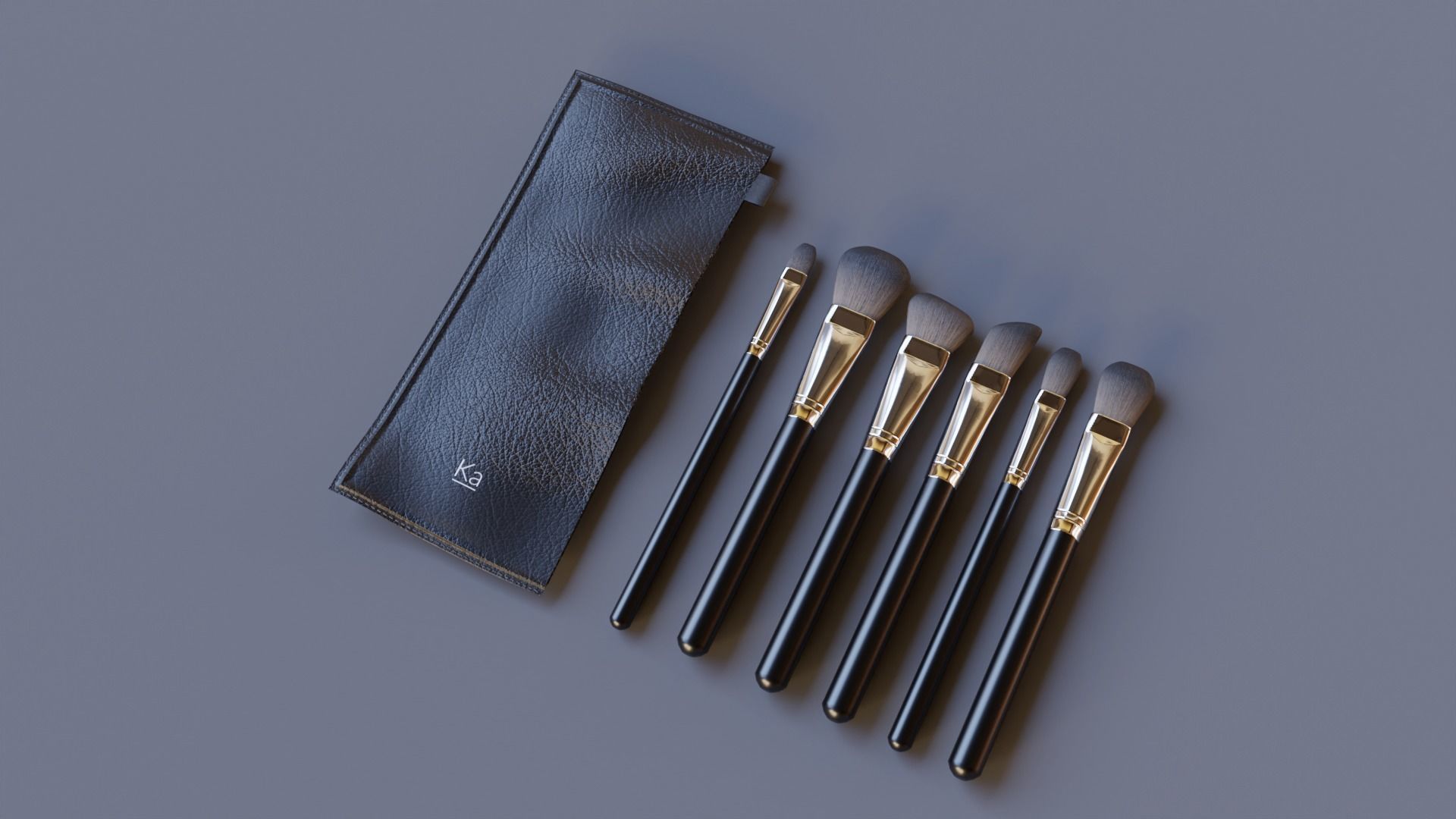 Makeup Brush Set free VR / AR / low-poly 3D model | CGTrader