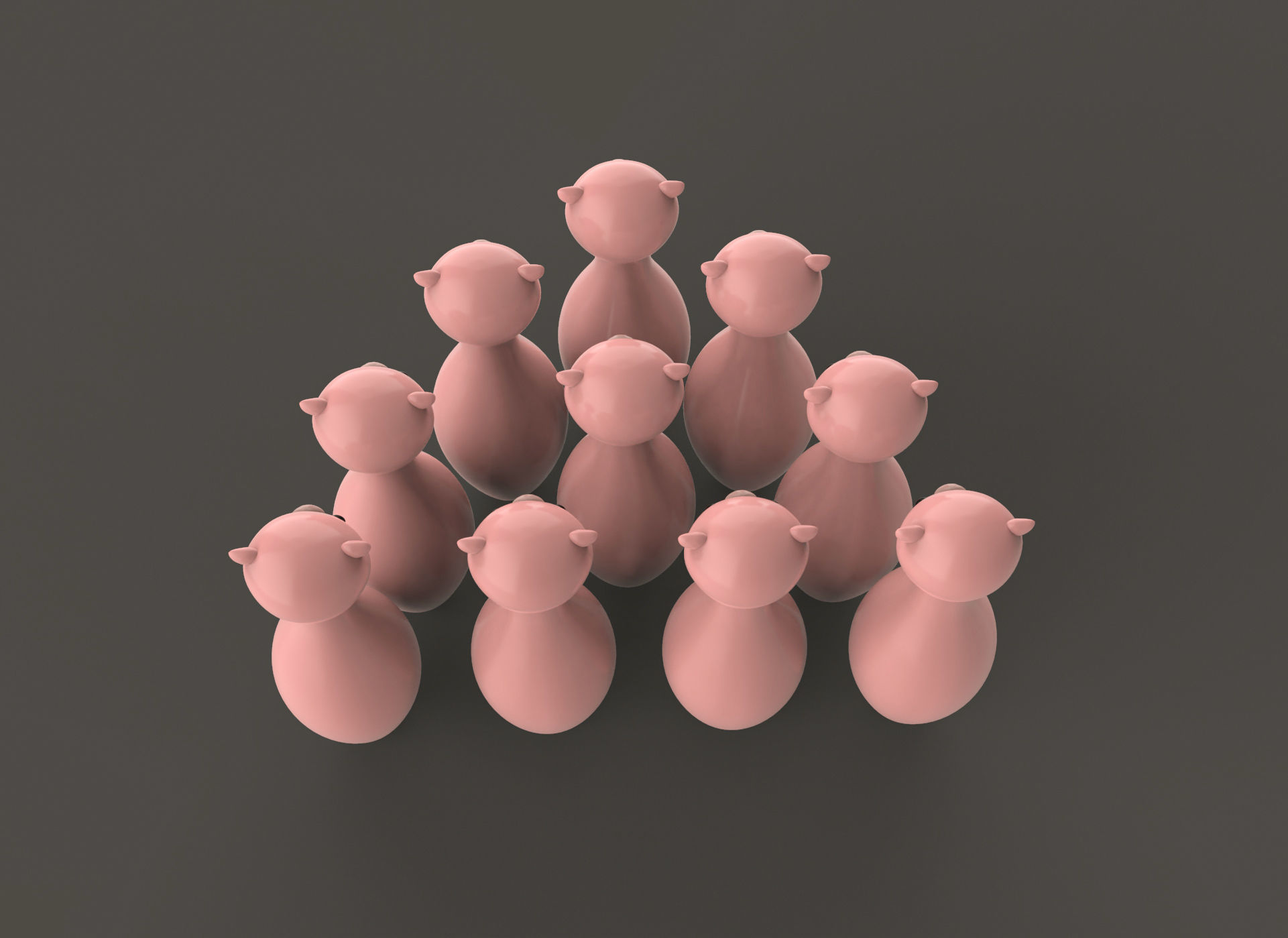 3D model Cartoon Pig Bowling And Ball Bowling VR / AR / low-poly | CGTrader