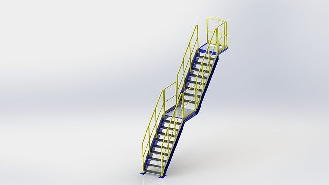 Industrial stairs 3D model | CGTrader