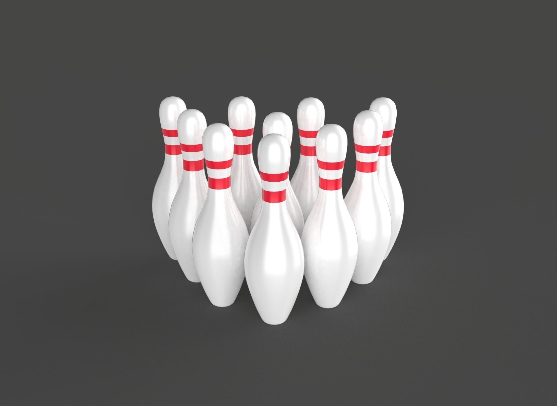 3D model Bowling And Ball Bowling 3D Model low poly VR / AR / low-poly ...