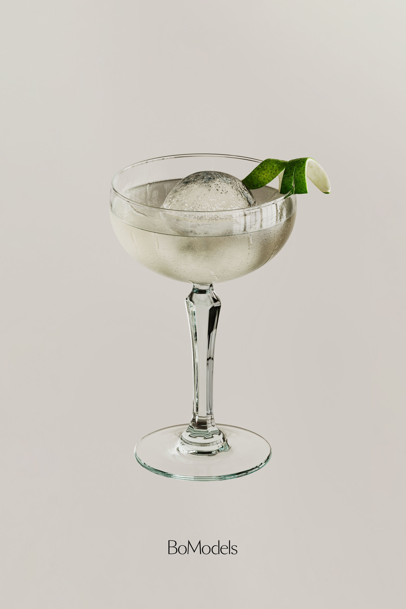 Vesper cocktail 3D model | CGTrader