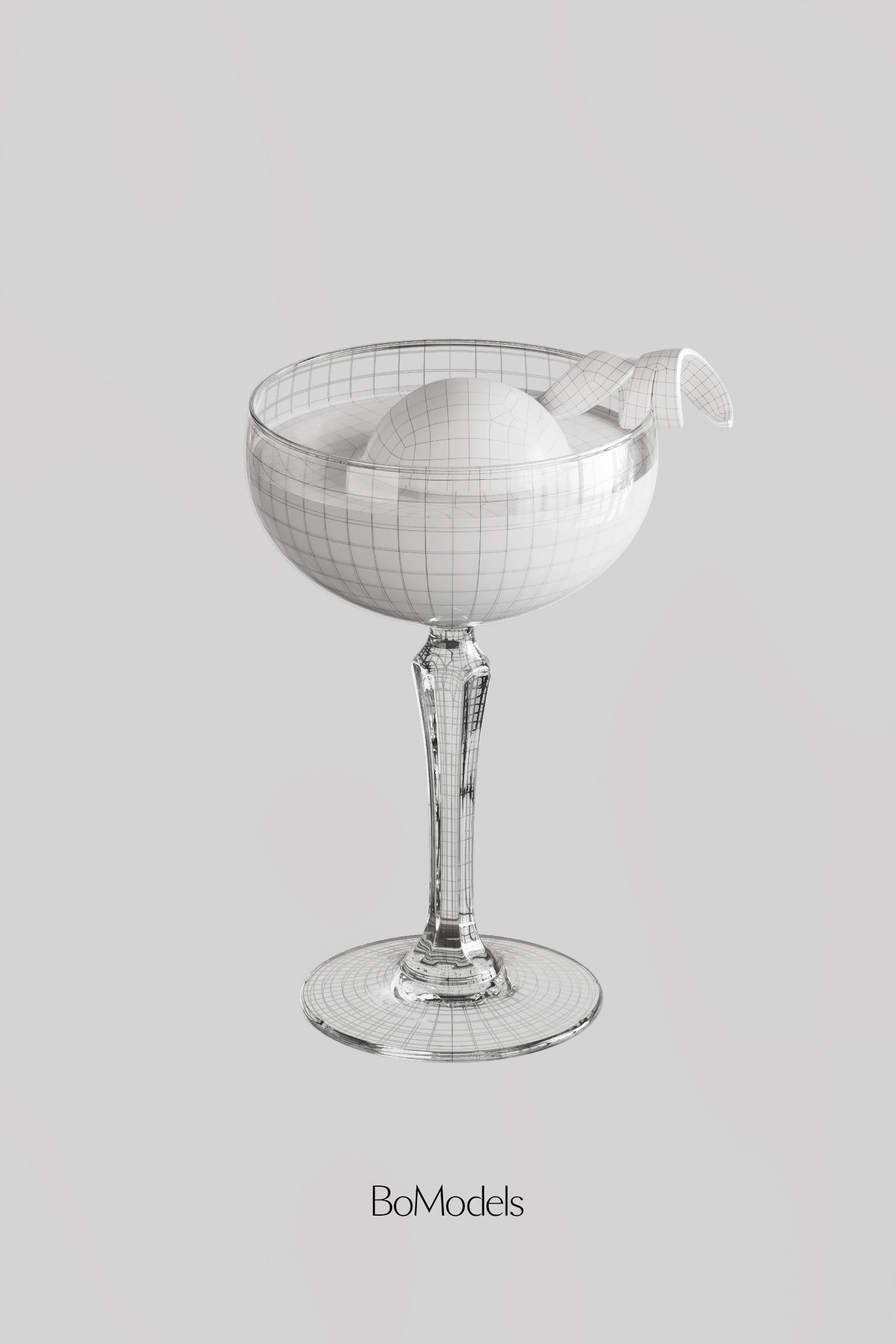 Vesper cocktail 3D model | CGTrader