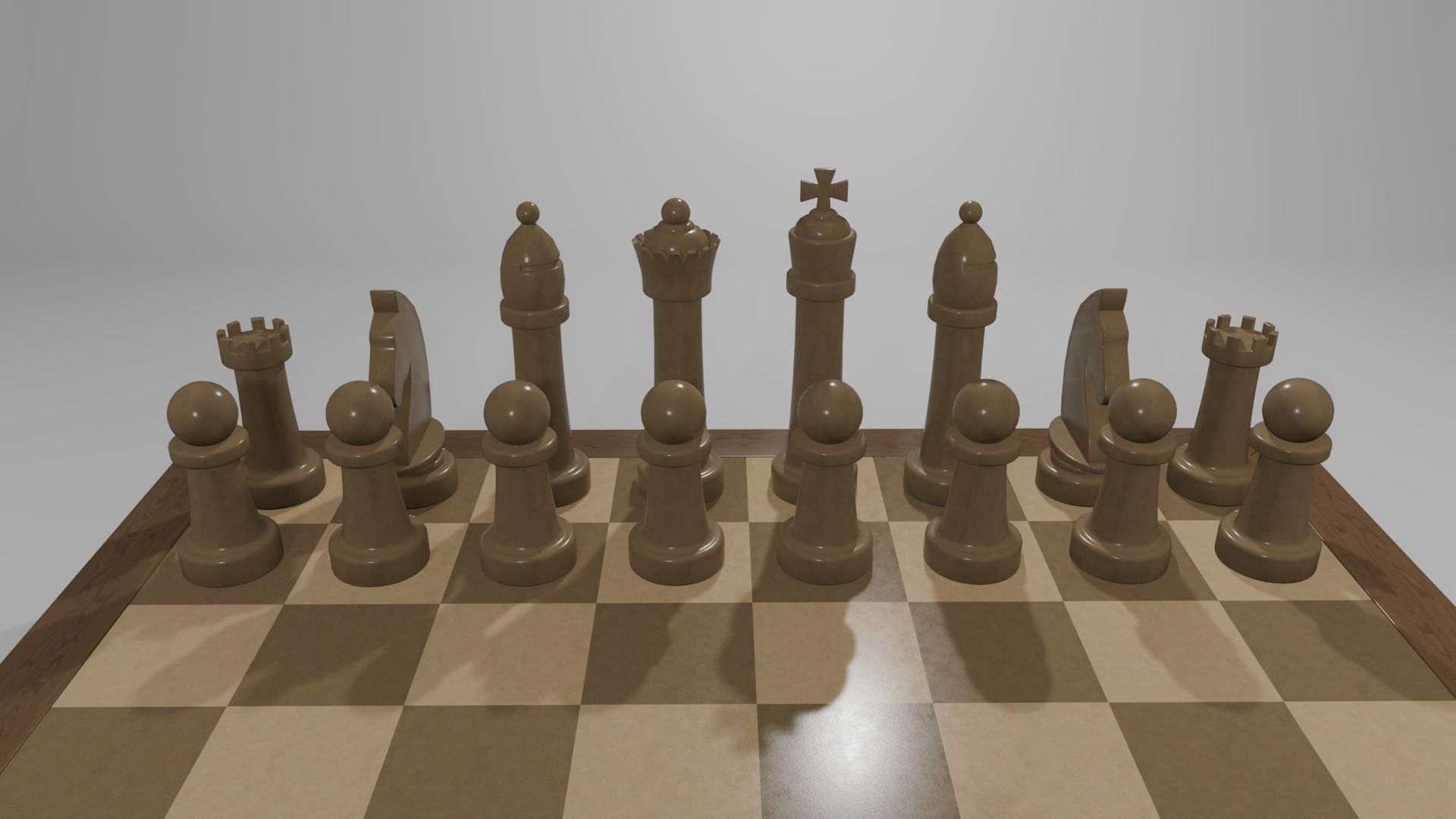 Wooden Chess 3D model | CGTrader