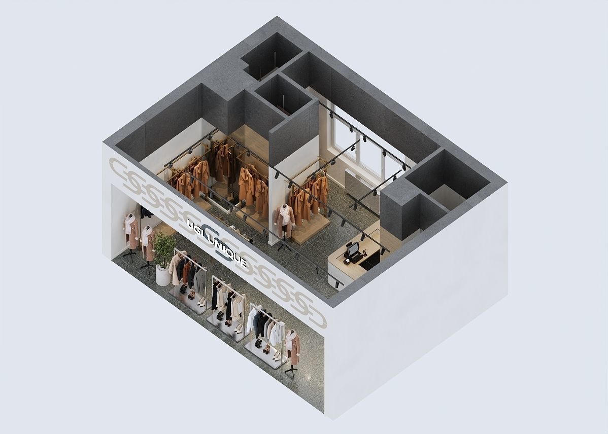 LUXURY CLOTHING STORE INTERIOR DESIGN 3D model 3D model | CGTrader