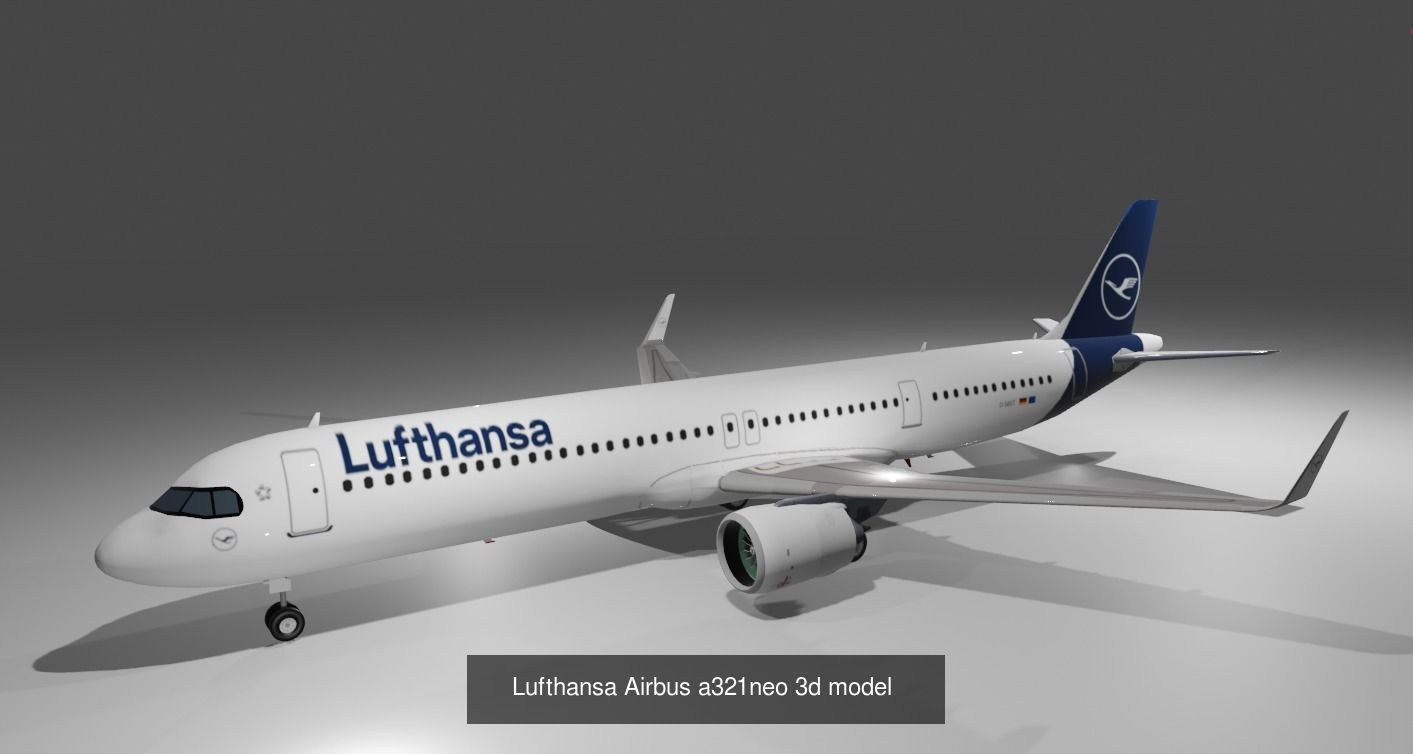 3D Model Collection Airbus a321neo 3D model 12 liveries VR / AR / low ...