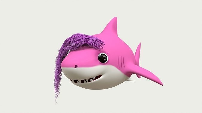 mama shark 3D model rigged | CGTrader