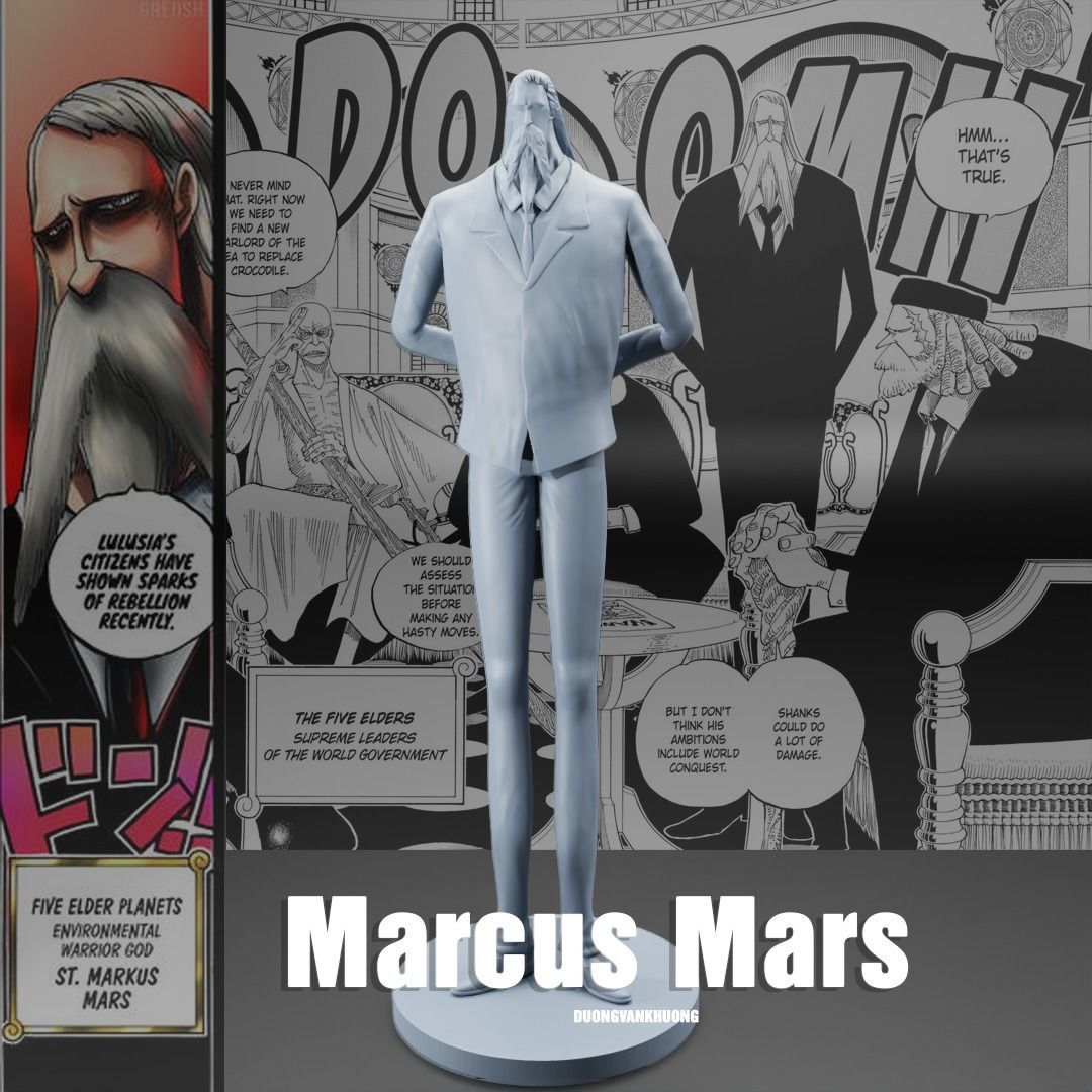 MARCUS MARS - FIVE ELDERS - ONE PIECE 3D model 3D printable | CGTrader