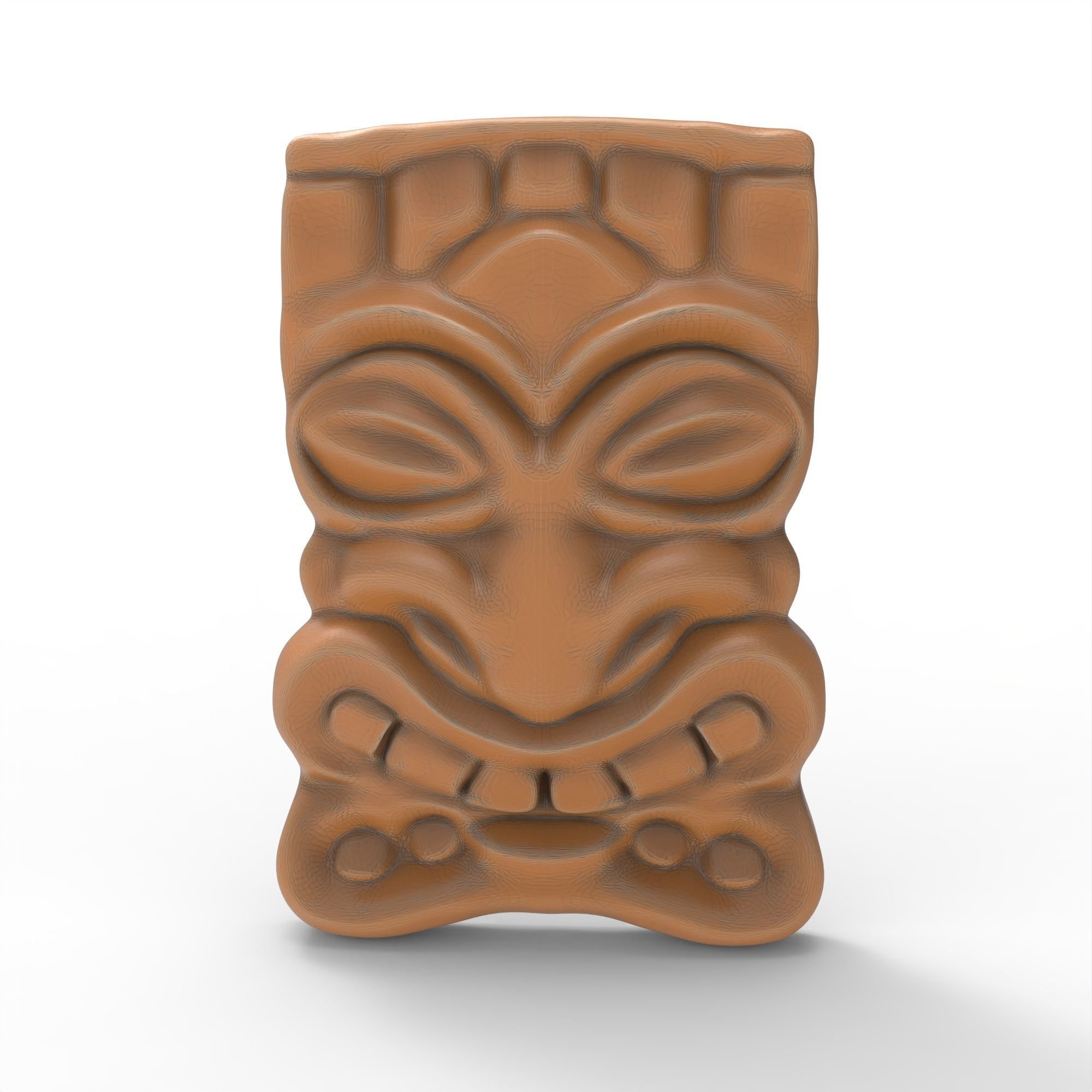 Polynesian Culture Inspired Tiki Totem Mask STL 3D model 3D printable ...