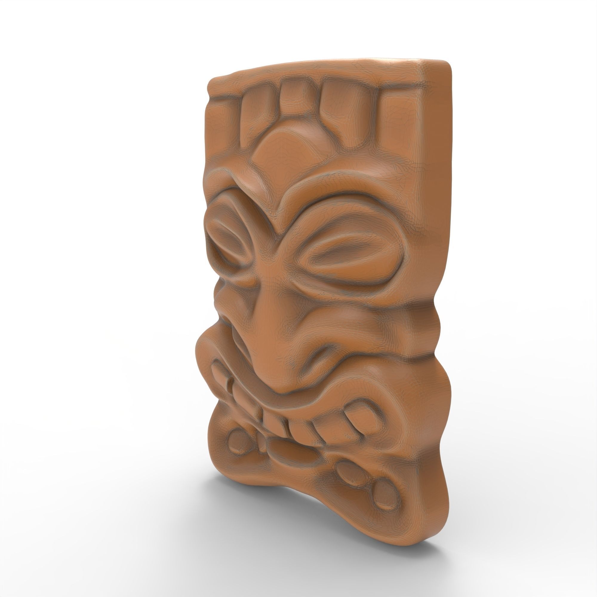 Polynesian Culture Inspired Tiki Totem Mask STL 3D model 3D printable ...