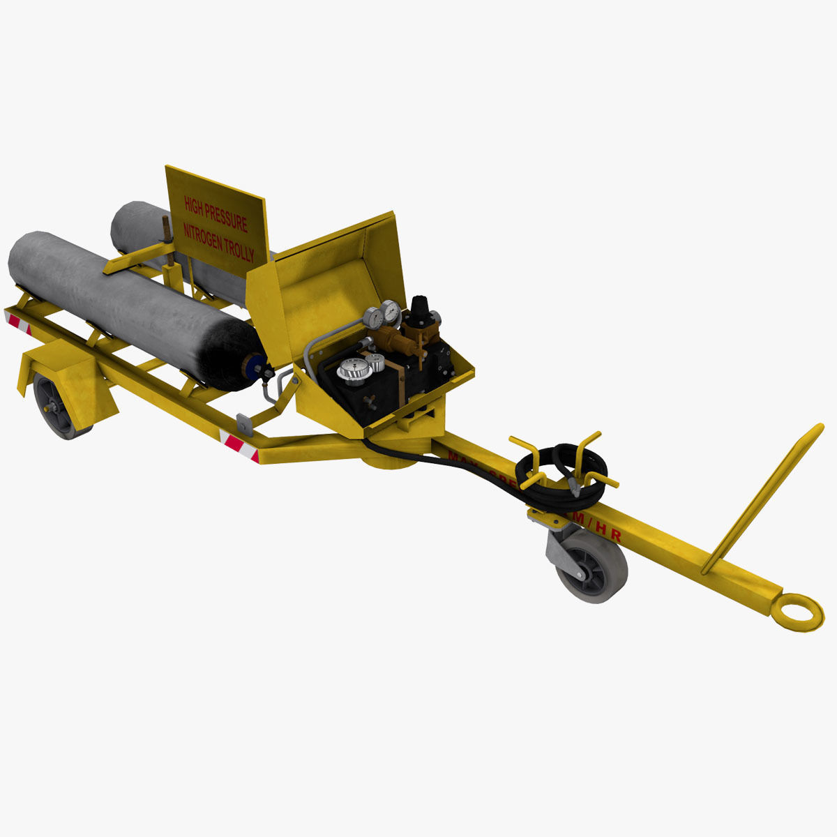 3D model Nitrogen Booster Cart Trolley VR / AR / low-poly | CGTrader