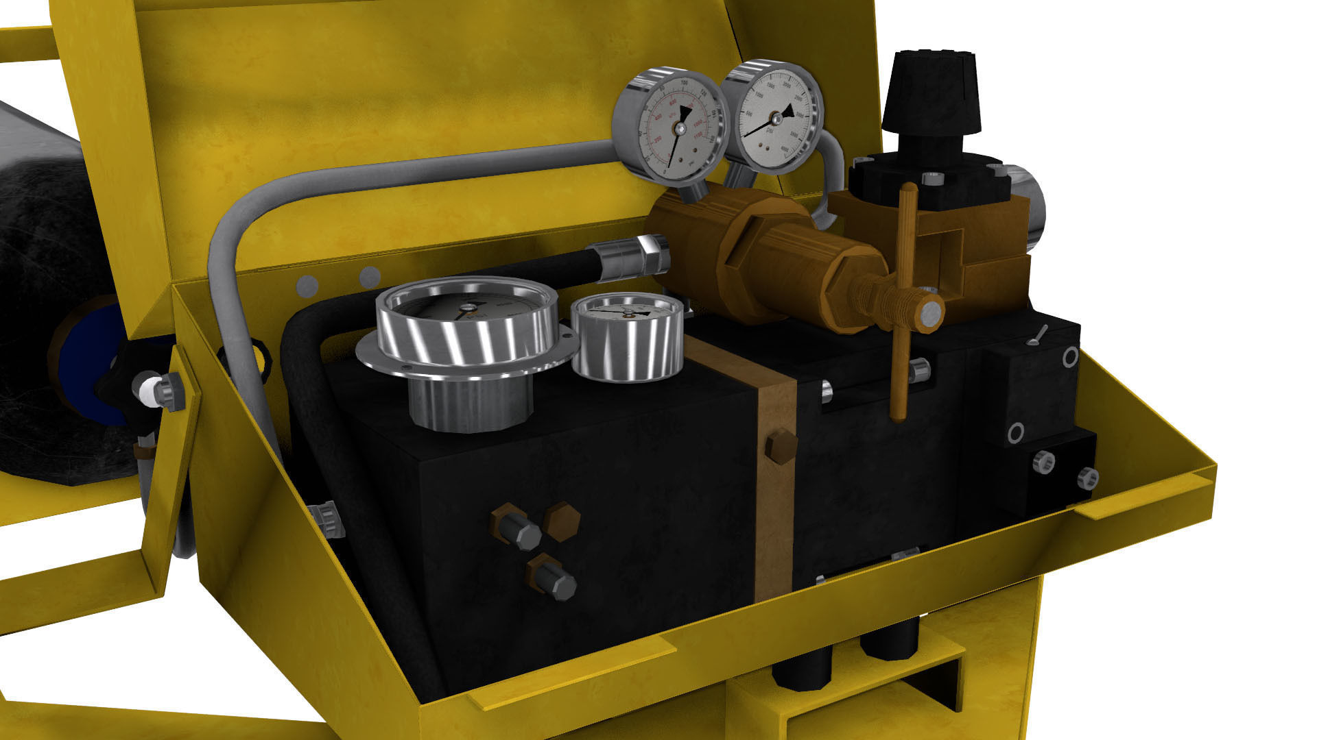 3D model Nitrogen Booster Cart Trolley VR / AR / low-poly | CGTrader