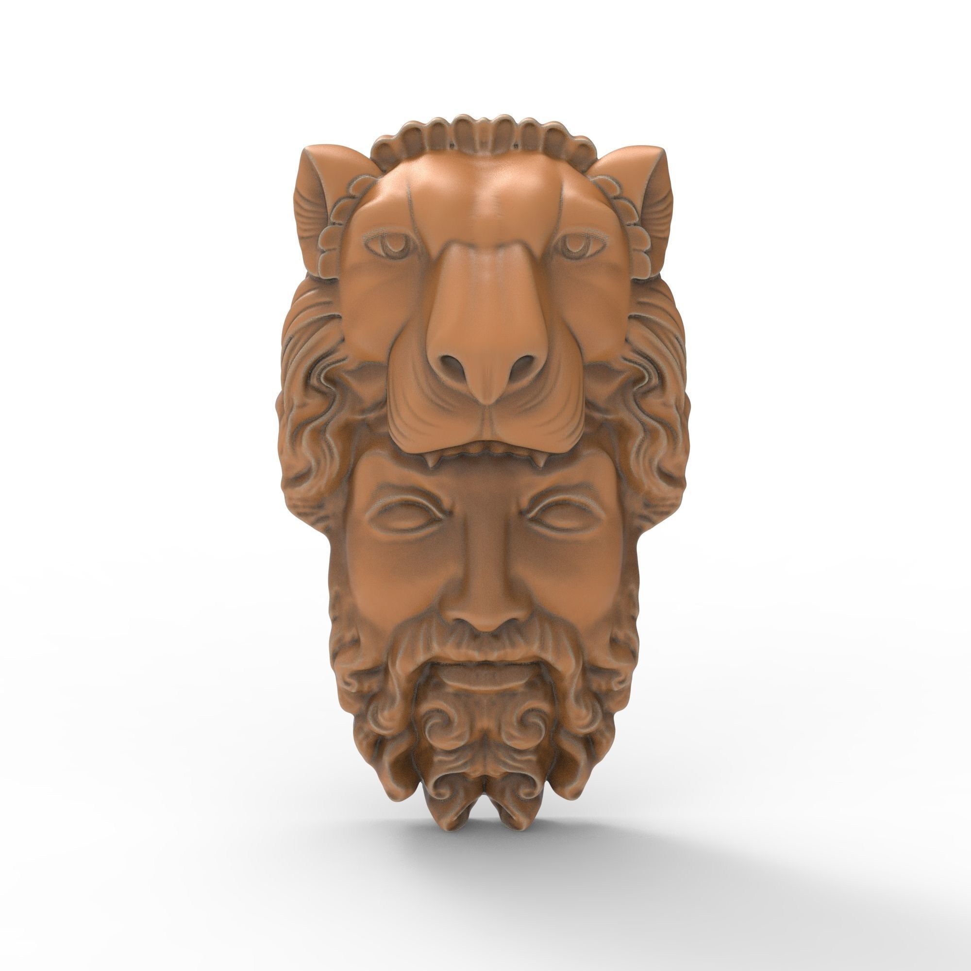 Ancient Greek Sculpture of Hercules Nemean Lion Helmet STL File 3D ...