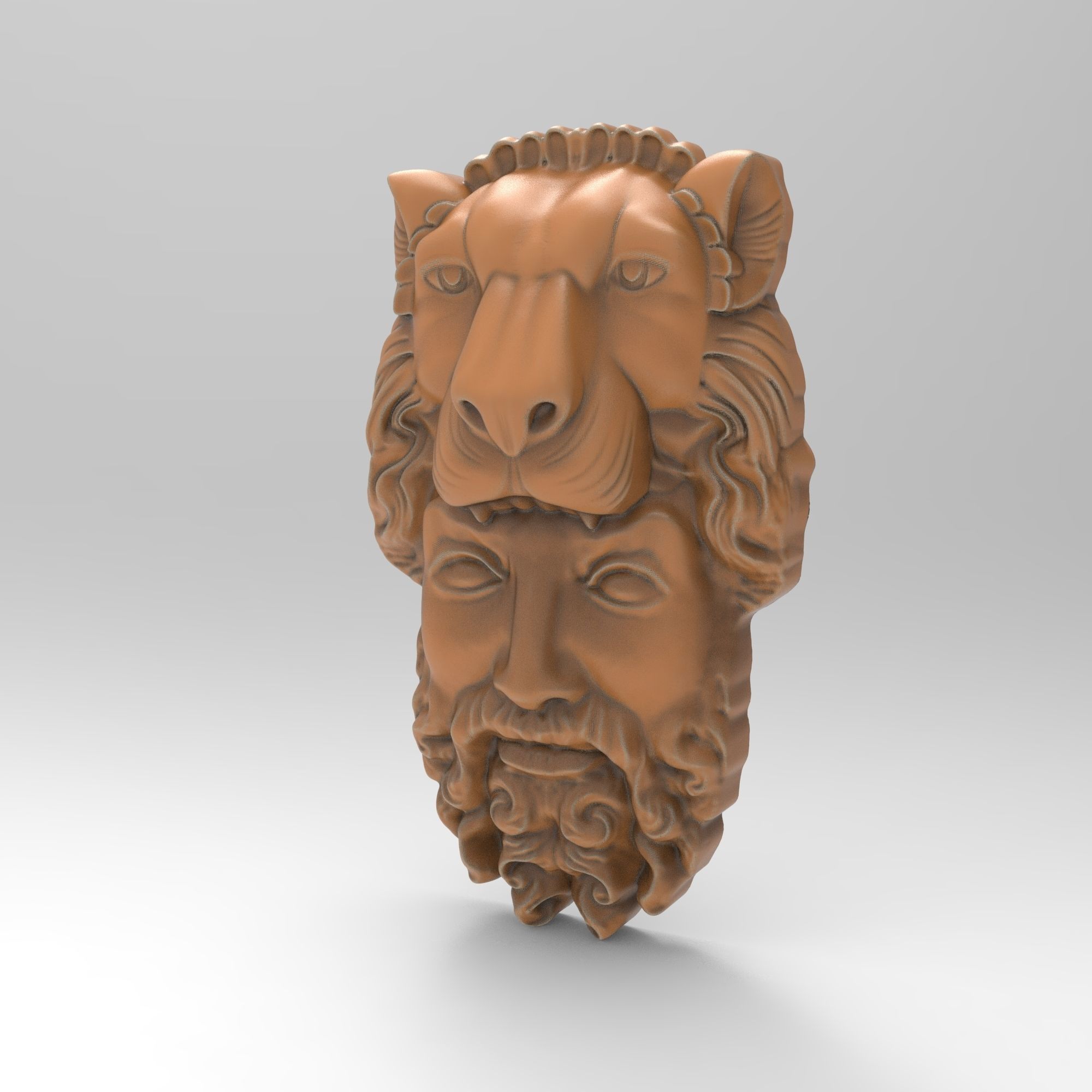 Ancient Greek Sculpture of Hercules Nemean Lion Helmet STL File 3D ...