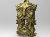 Vintage Leaf Green Man Door Lock Handle STL File 3D model 3D printable ...