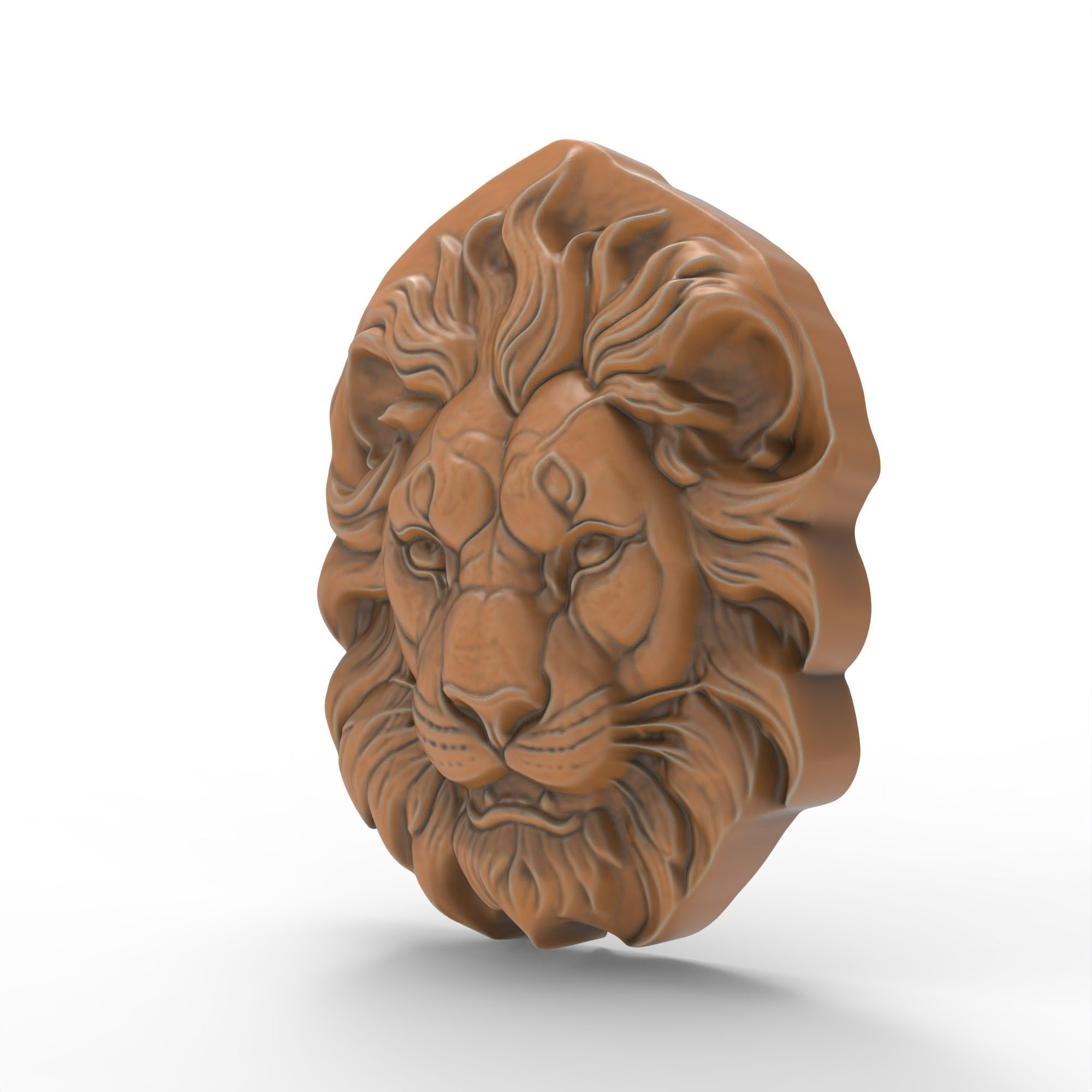 Lion Head Sculpture STL File 3D model 3D printable | CGTrader