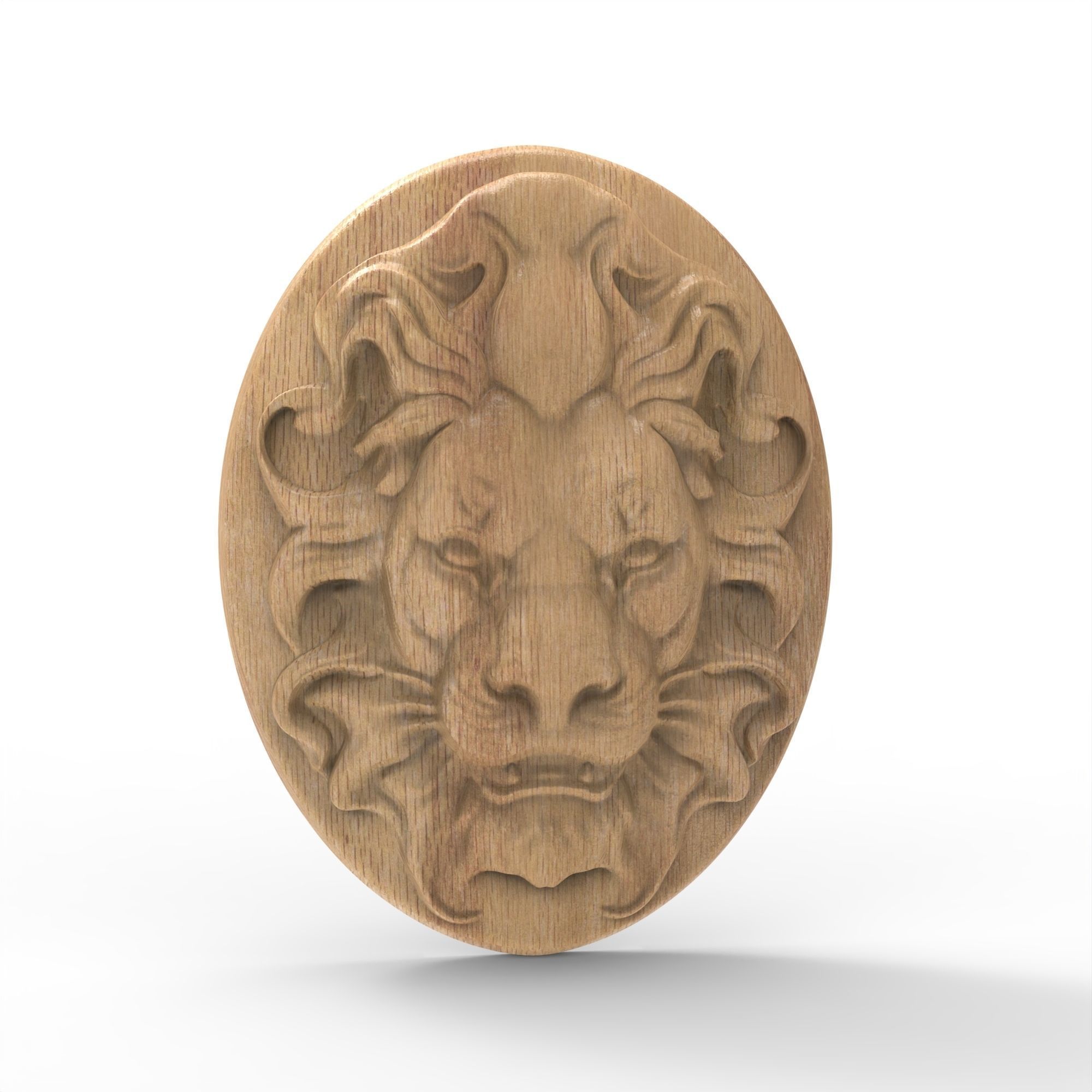 Lion Head Sculpture STL File 3D model 3D printable | CGTrader