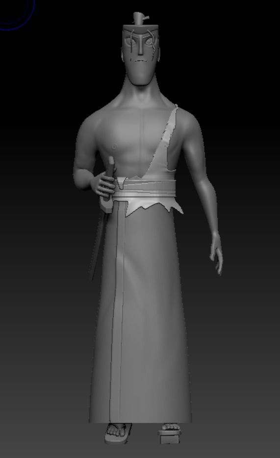 3D model 3D Model Samurai Jack -Highpoly-Lowpoly- VR / AR / low-poly ...