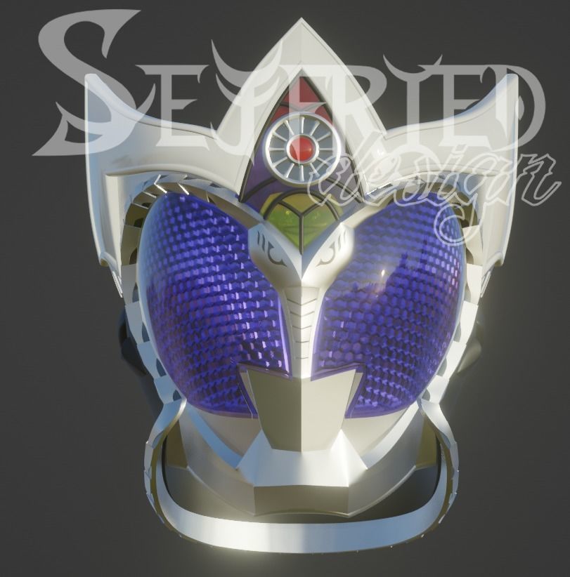 Kamen Rider Saga fully wearable cosplay helmet STL file 3D model 3D ...