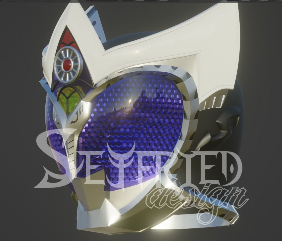 Kamen Rider Saga fully wearable cosplay helmet STL file 3D model 3D ...