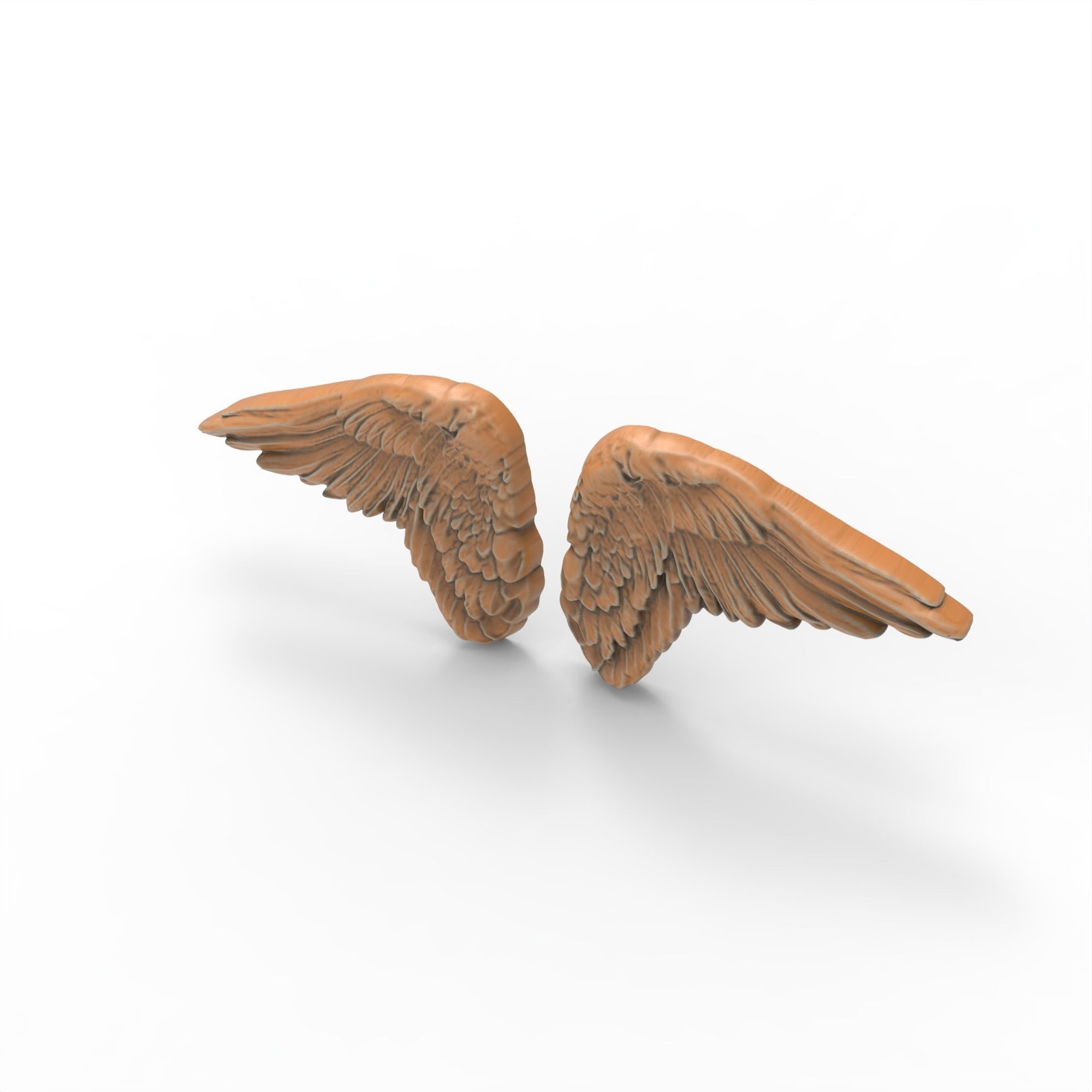 Pair of Angel Wings Sculpture STL File 3D model 3D printable | CGTrader