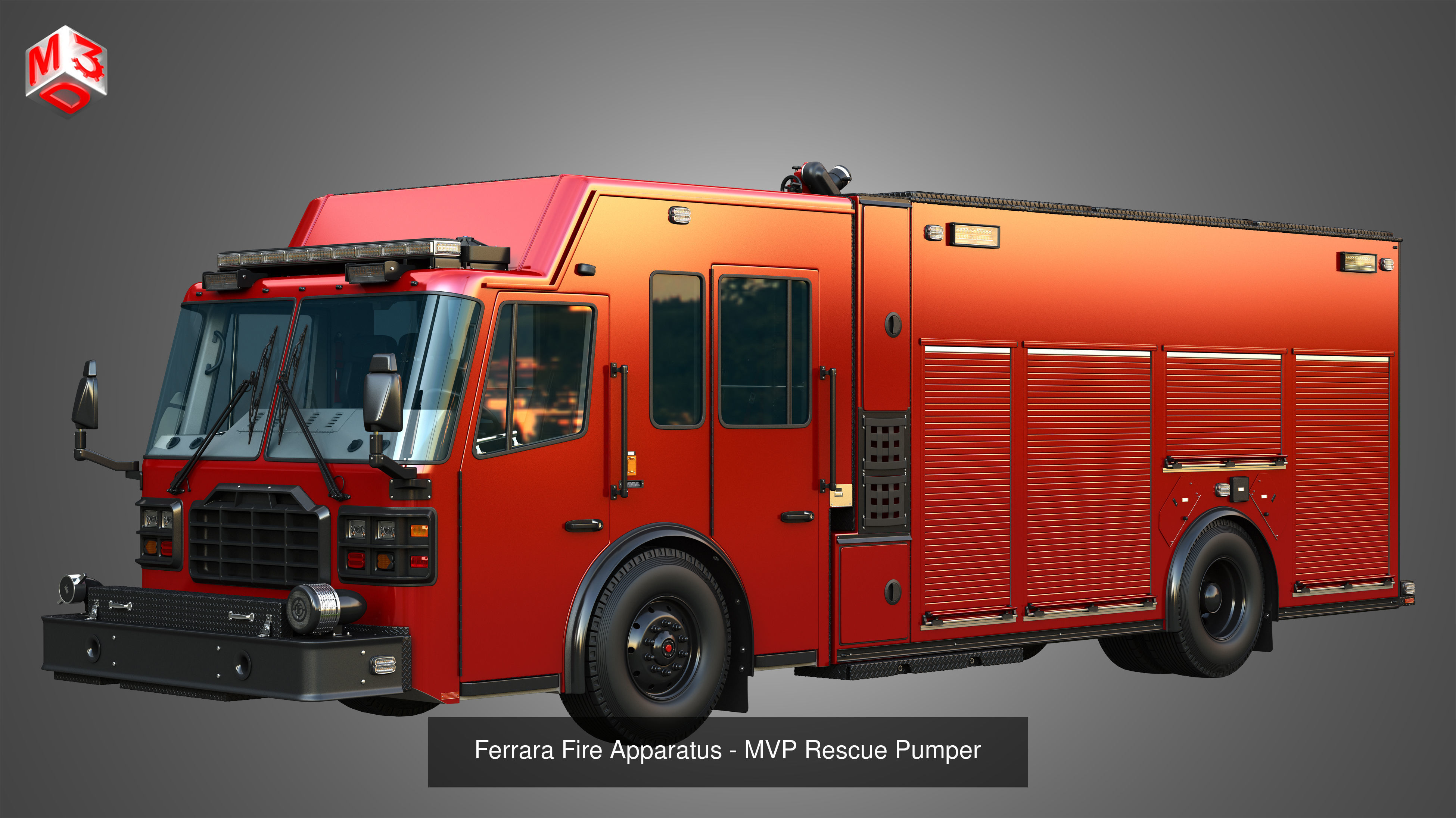 Ferrara Fire Apparatus - Fire Trucks 4 in 1 3D Model Collection | CGTrader