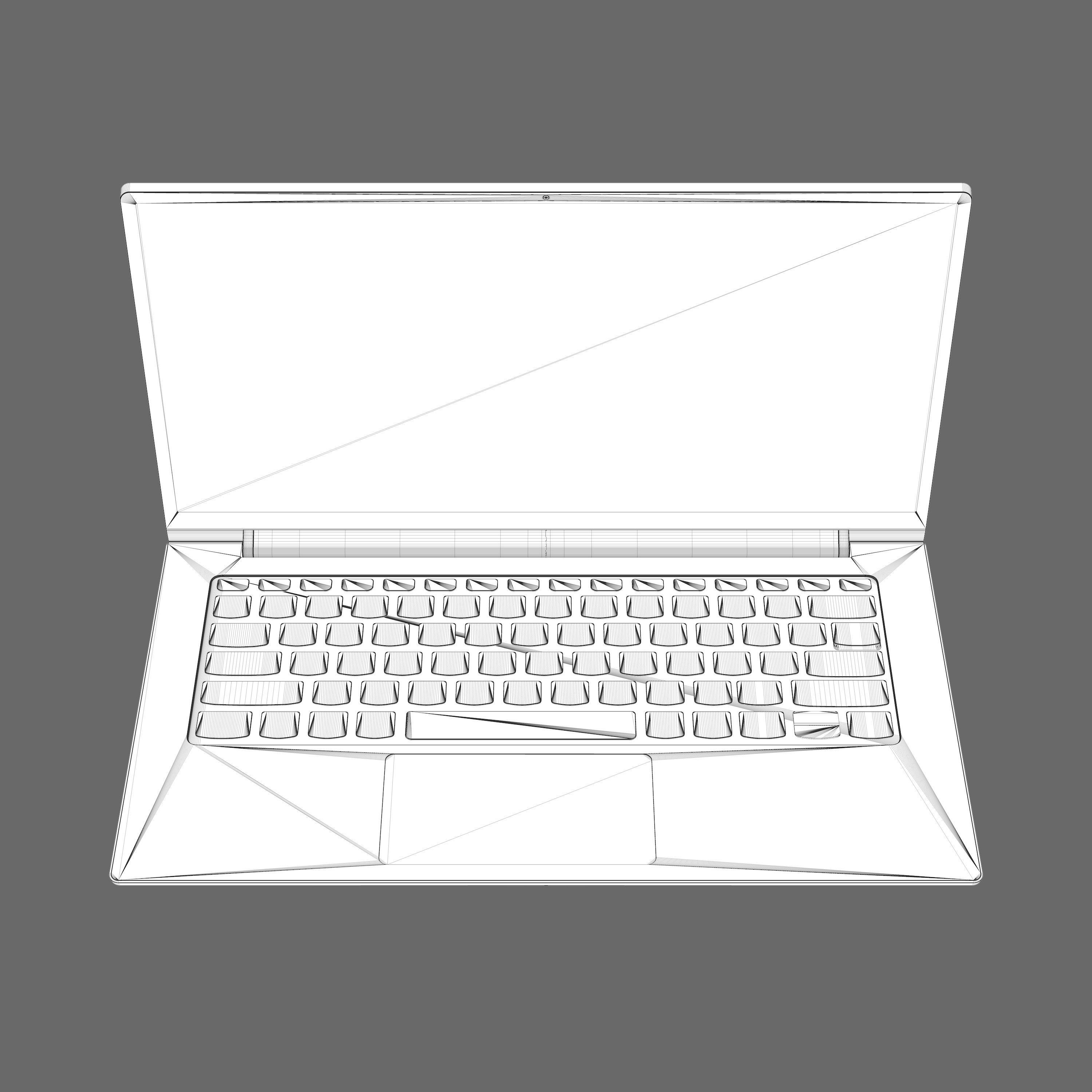 Notbook Model 3D model rigged | CGTrader