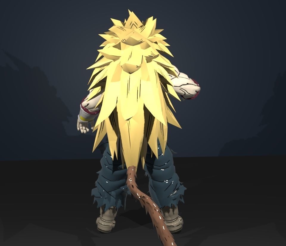 ssj rage 3D model animated rigged | CGTrader