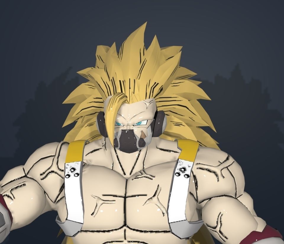 ssj rage 3D model animated rigged | CGTrader